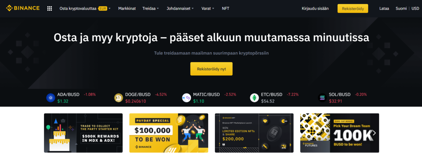 Binance Arvostelu 2025 - Mikä se on ja toimiiko se Suomessa?